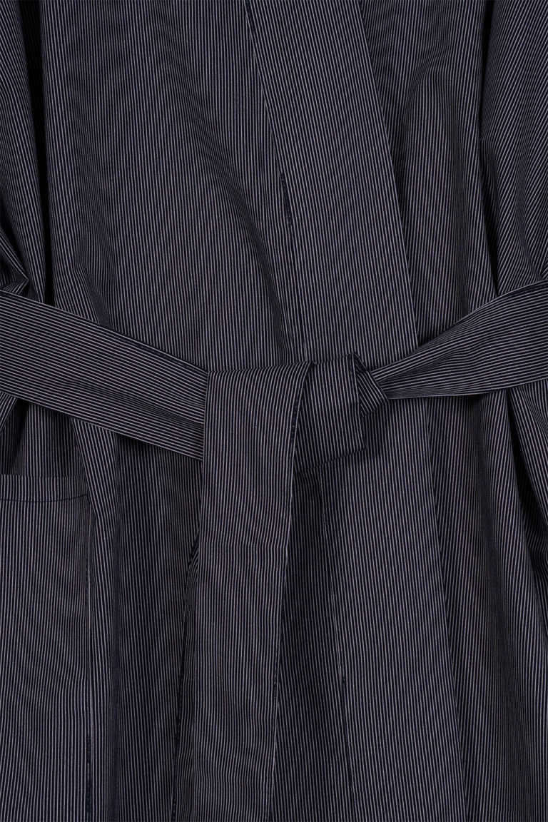 Navy Fine Stripe Men's Happi Kimono | Tom Dick & Harry
