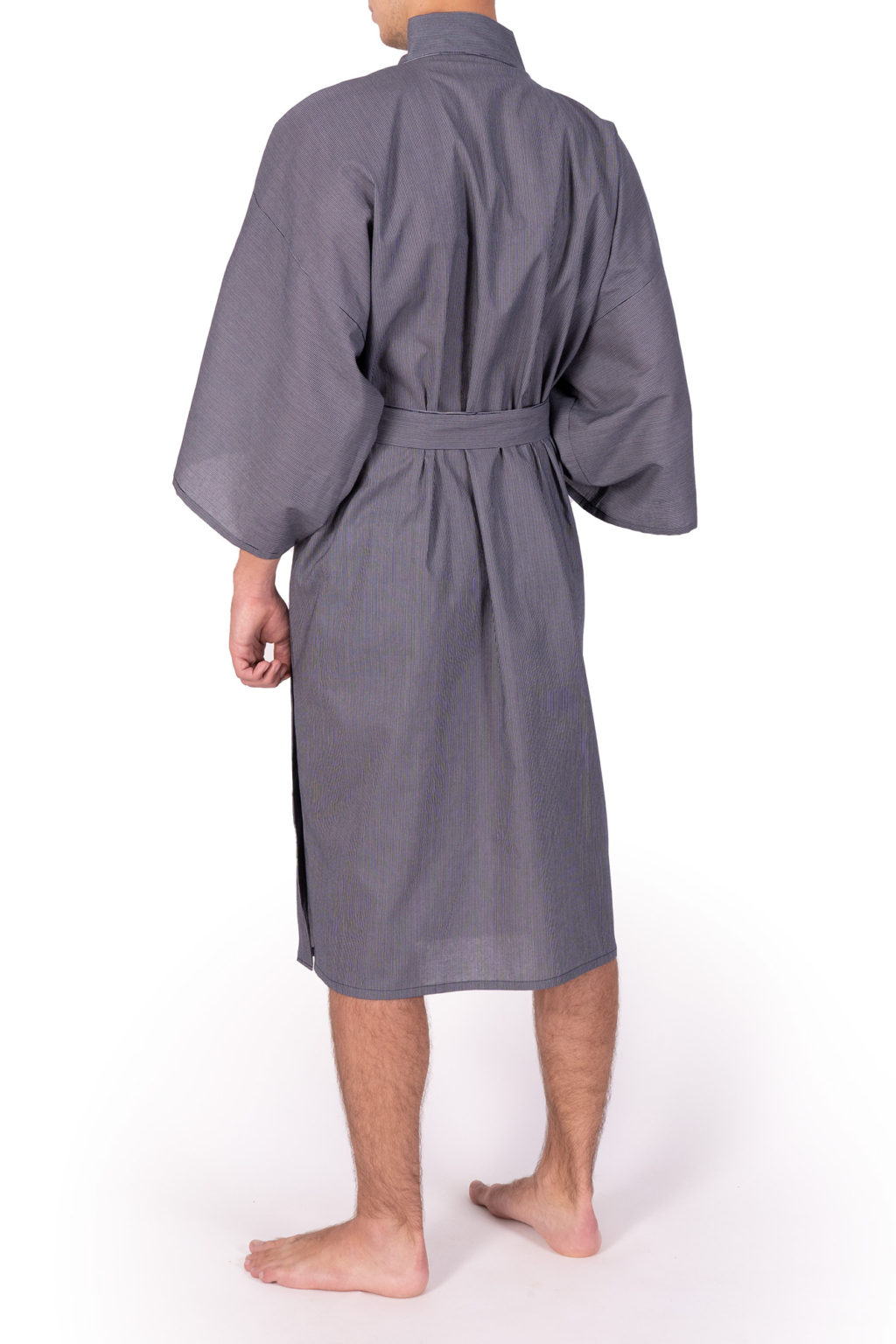 Navy Fine Stripe Men's Happi Kimono | Tom Dick & Harry